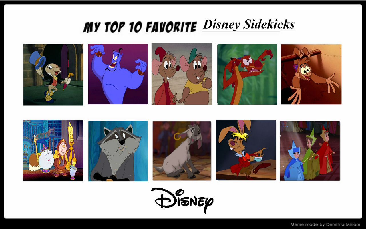 My Top 10 favourite Disney Sidekicks by NurFaiza on DeviantArt My Top 10 favourite Disney Sidekicks by NurFaiza on DeviantArt