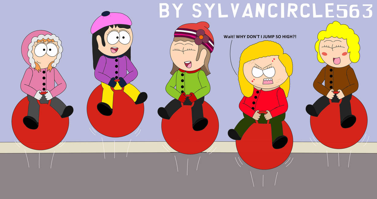 The Girls Bouncing On Hopper Ball By Sylvancircle563 On Deviantart
