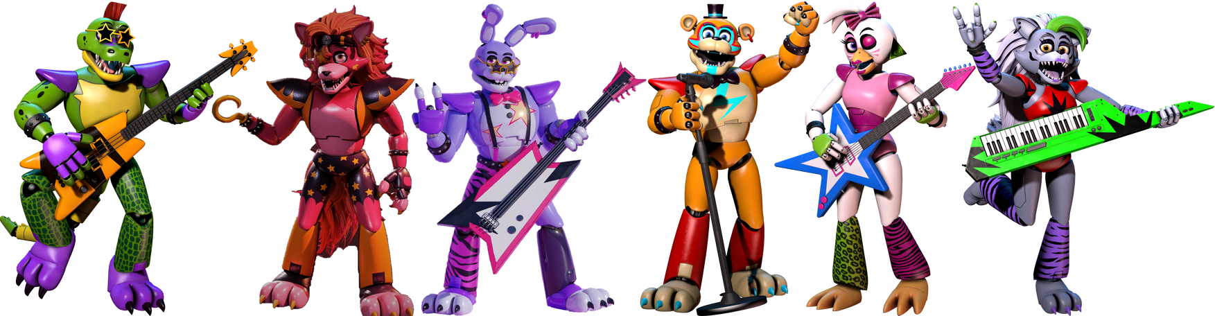 Fnaf Sb The Glamrock Animatronics Instruments V2 By Mauricio2006 On