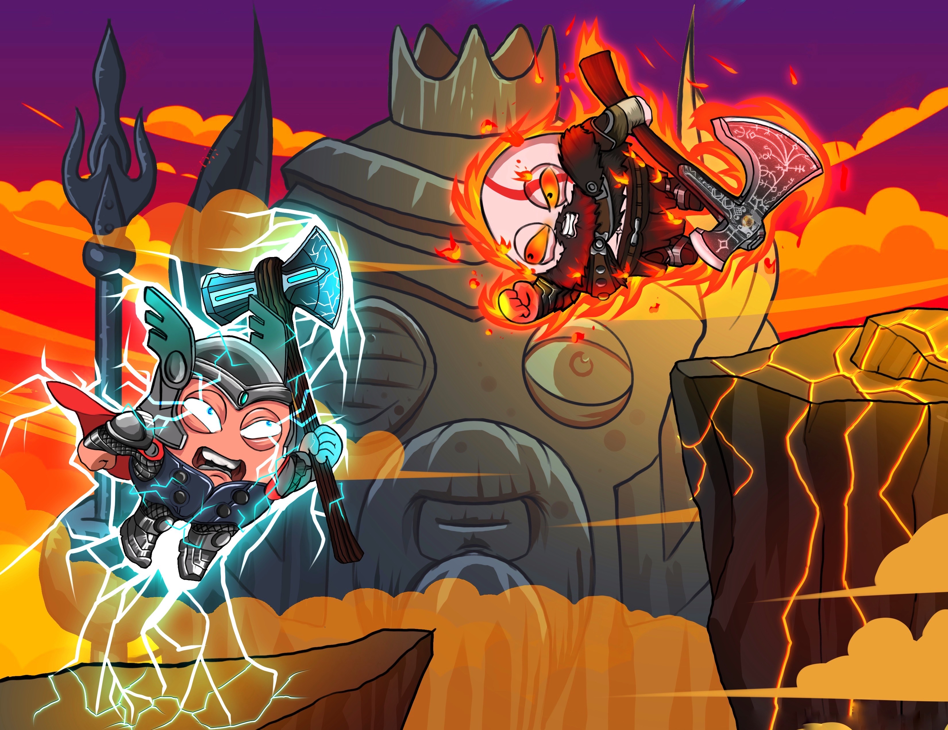 Thor Vs Kratos By Taoqianren97 On Deviantart