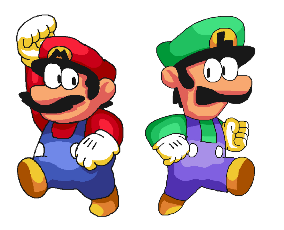 Mario and Luigi (SMAS SMB1 Modernized) by RaphaelIsSoAwesome on DeviantArt Mario and Luigi (SMAS SMB1 Modernized) by RaphaelIsSoAwesome on DeviantArt