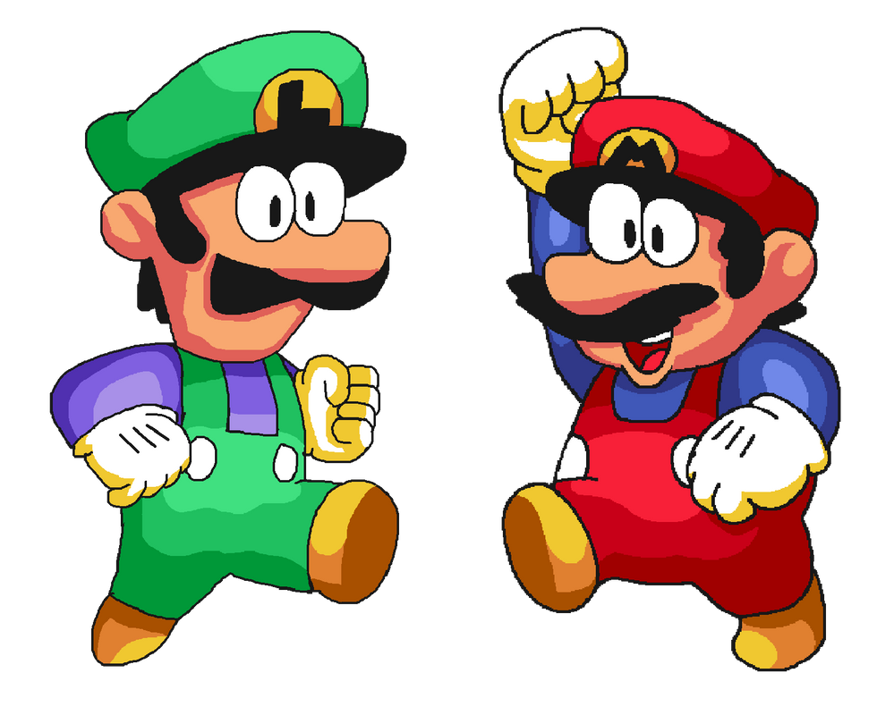 Mario and Luigi (SMAS SMB1 Styled Remade) by RaphaelIsSoAwesome on ... Mario and Luigi (SMAS SMB1 Styled Remade) by RaphaelIsSoAwesome on ...