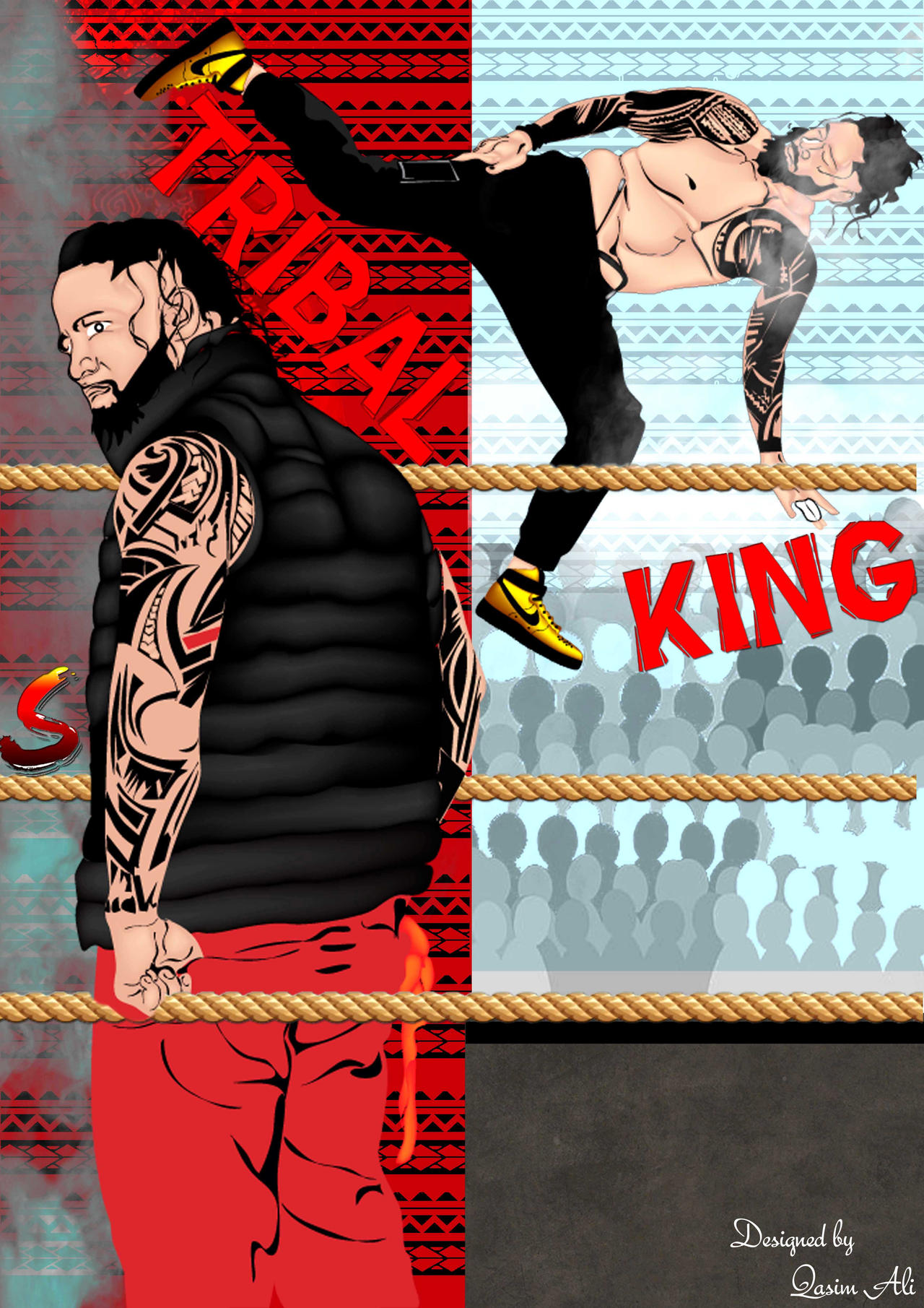 Roman Reigns Vs Jey USO poster by qasimali01 on DeviantArt Roman Reigns Vs Jey USO poster by qasimali01 on DeviantArt