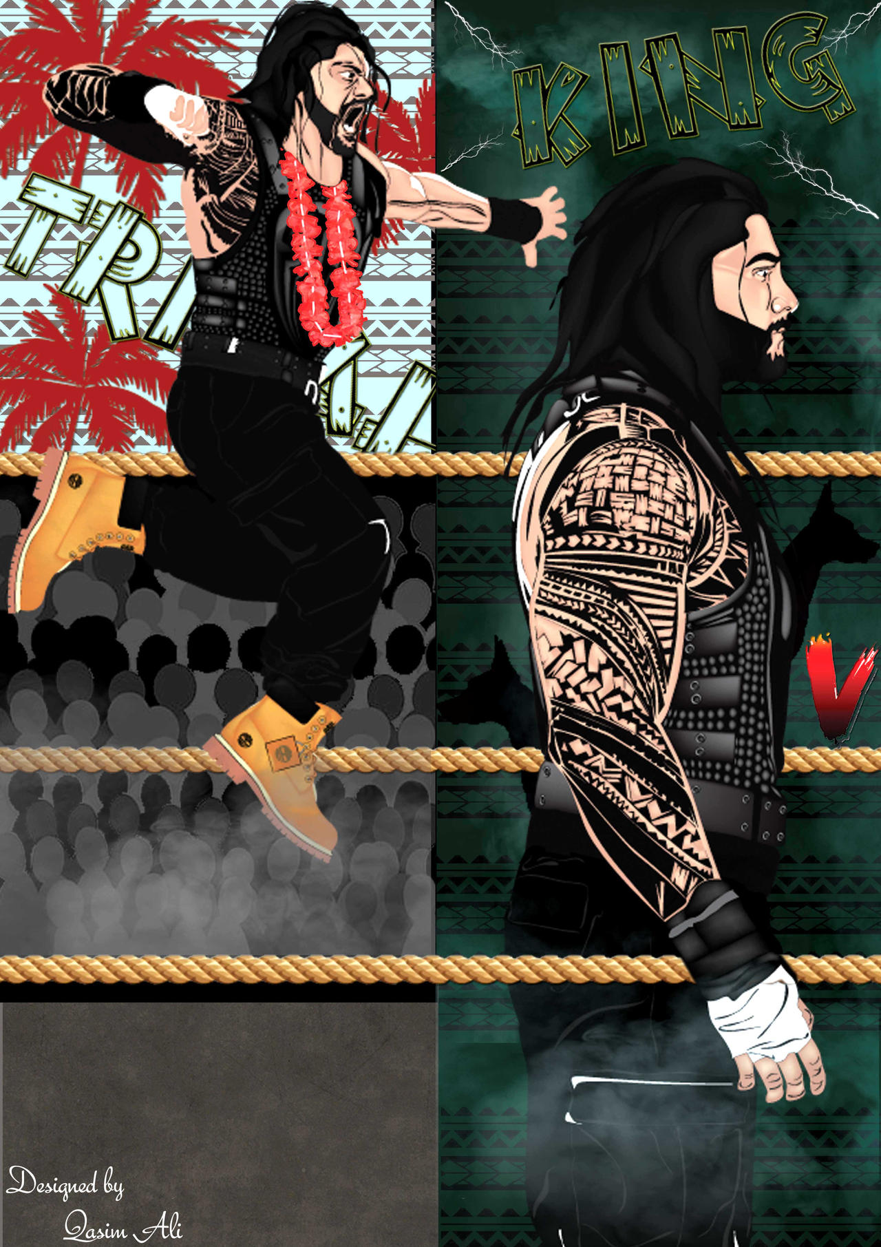 Roman Reigns Vs Jey USO poster by qasimali01 on DeviantArt Roman Reigns Vs Jey USO poster by qasimali01 on DeviantArt