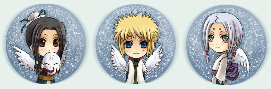 Naruto Button set 5 Angels by Radittz on DeviantArt