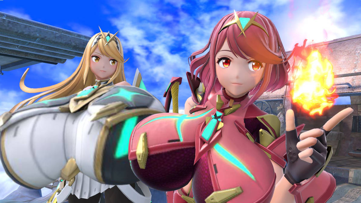 Busty Pyra And Mythra By Omgbruh420 On Deviantart