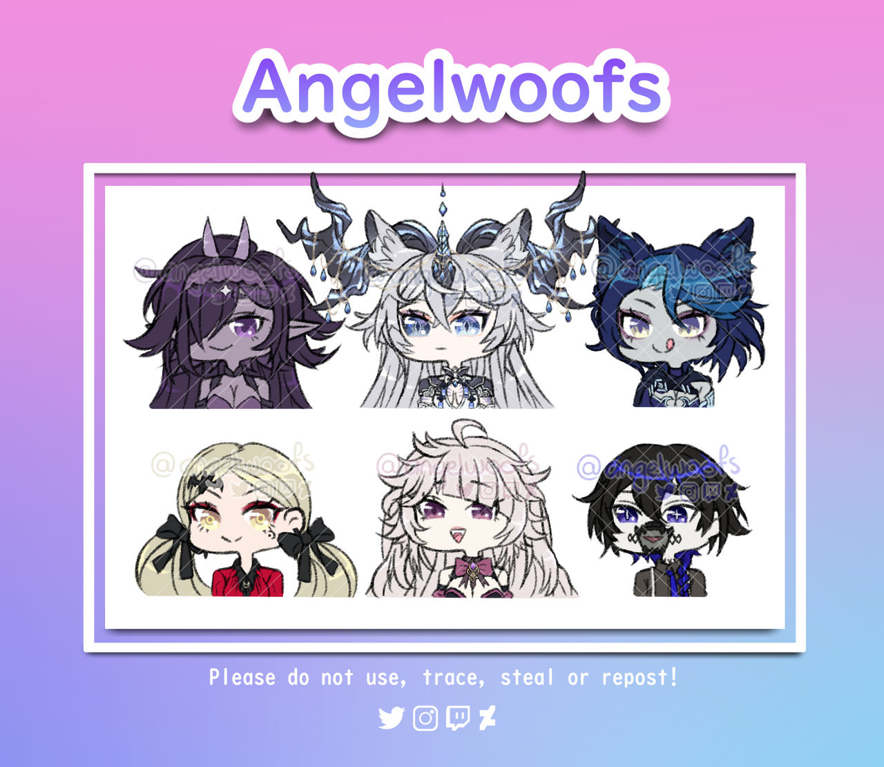 Chibi headshots #3 by Angelwoofs on DeviantArt Chibi headshots #3 by Angelwoofs on DeviantArt