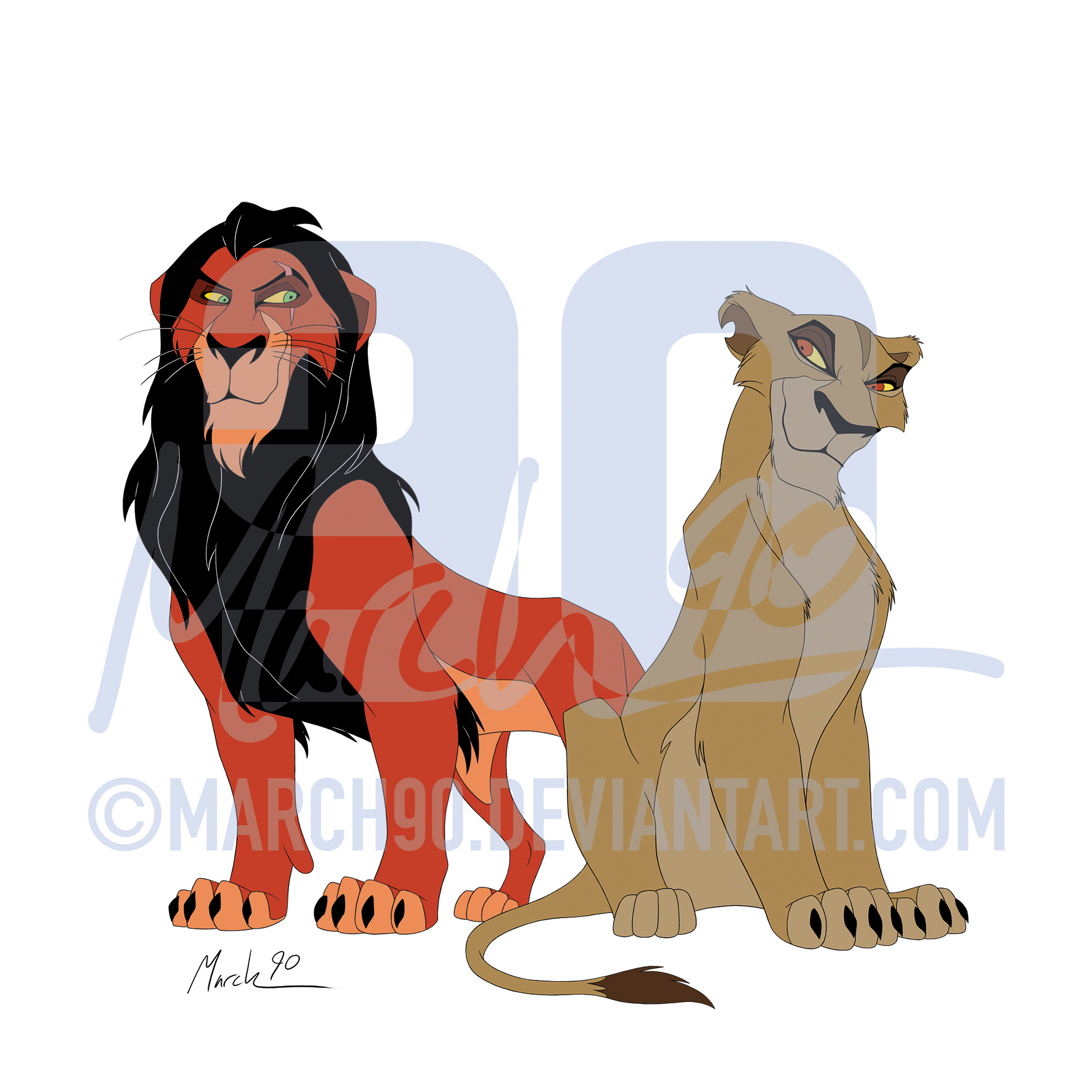 Scar And Zira By March90 On Deviantart