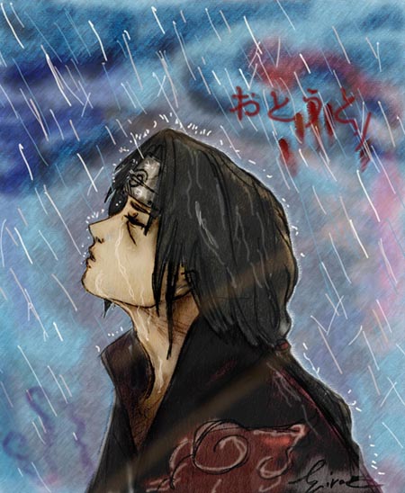 Itachi...and the rain by Eivora on DeviantArt