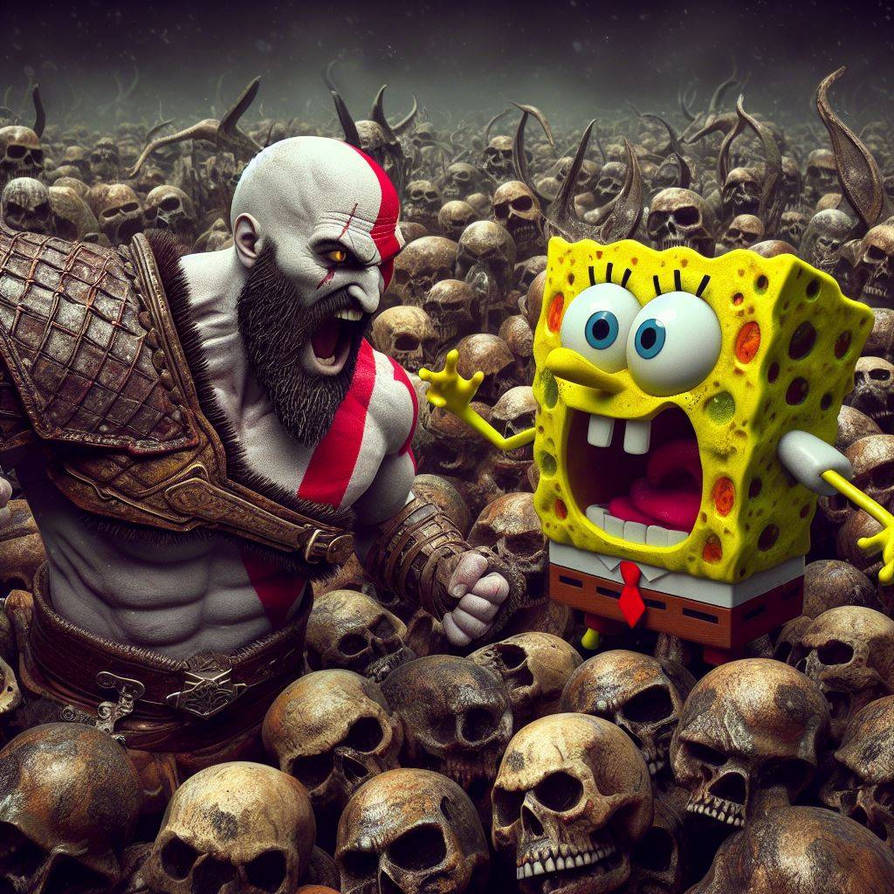 Kratos vs spongebob by betoz666 on DeviantArt Kratos vs spongebob by betoz666 on DeviantArt