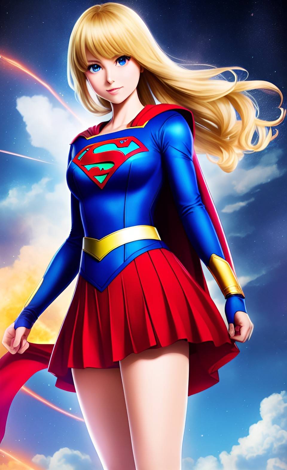 Anime Supergirl Version 2 By Sandomega On Deviantart