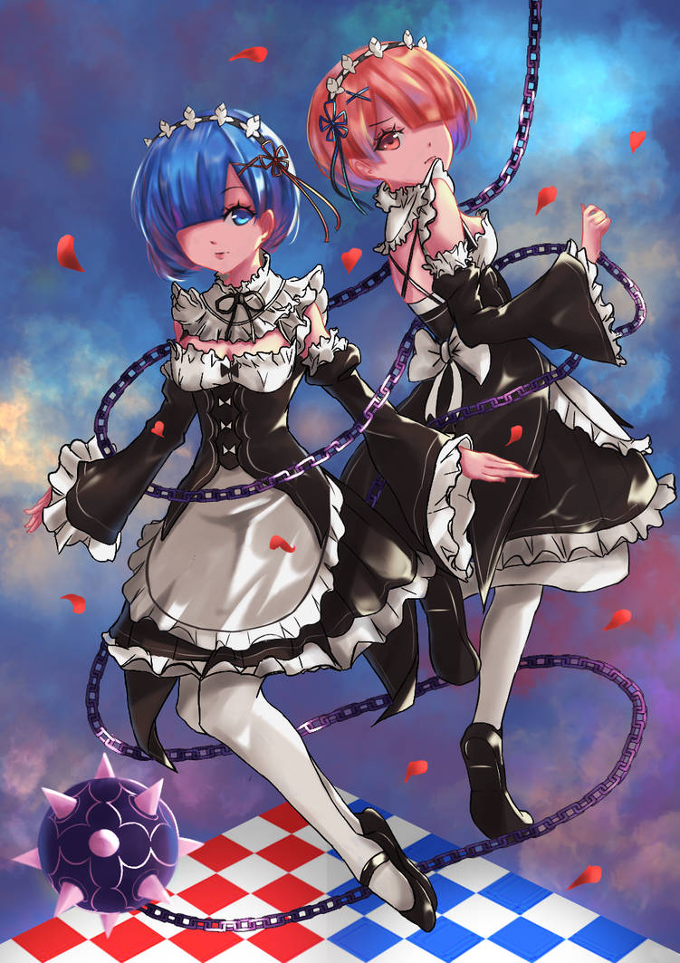 Rem Ram By Jonnimaru On Deviantart