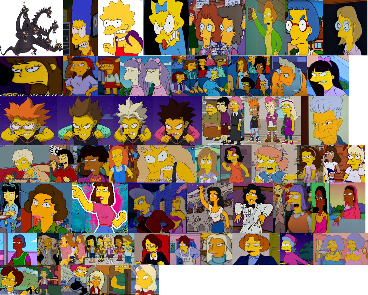 The Simpsons Female Characters Facing The Hydra By Benhughes14 On Deviantart