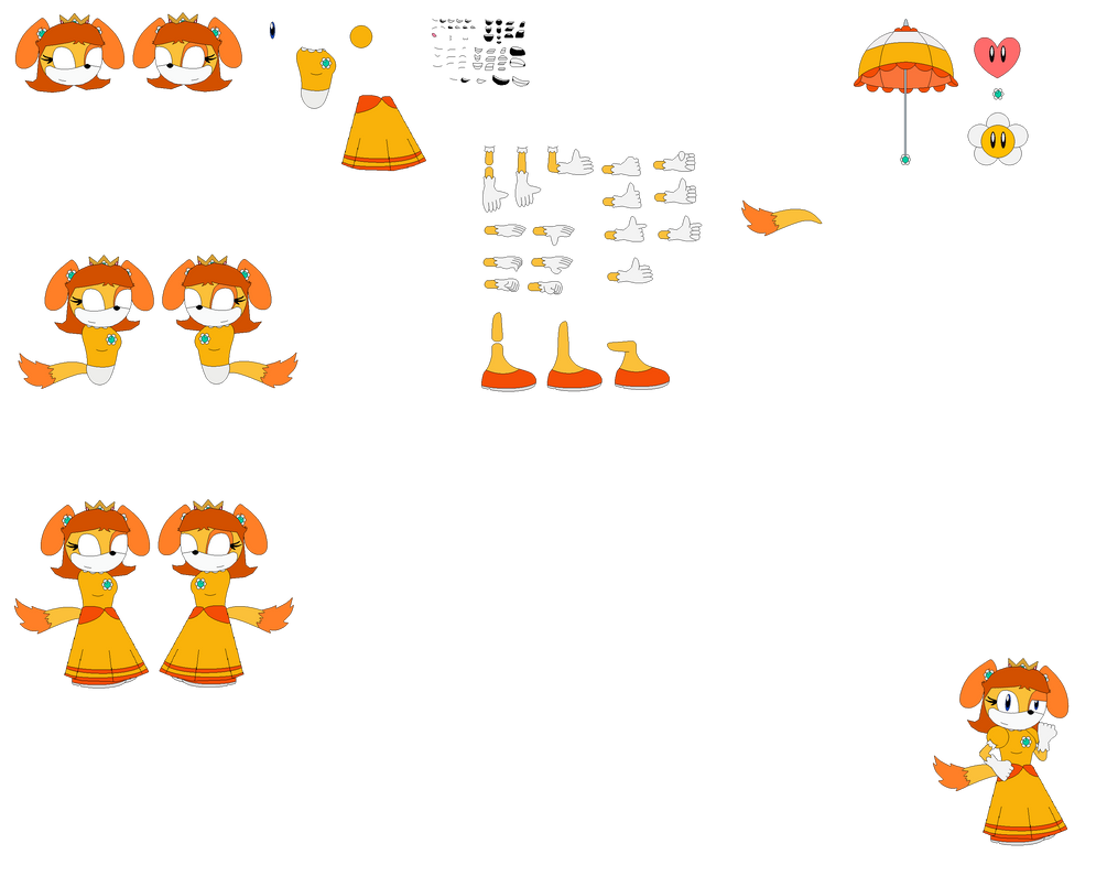 Character Builder Princess Daisy Mobian By Ryanthepurplebunny On