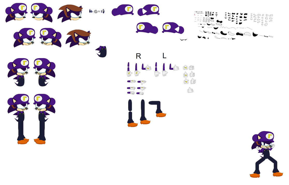 Character Builder Waluigi Mobian Remake By Ryanthepurplebunny On