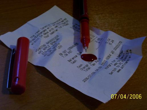 blood ink on receipt by metal-mitch on DeviantArt