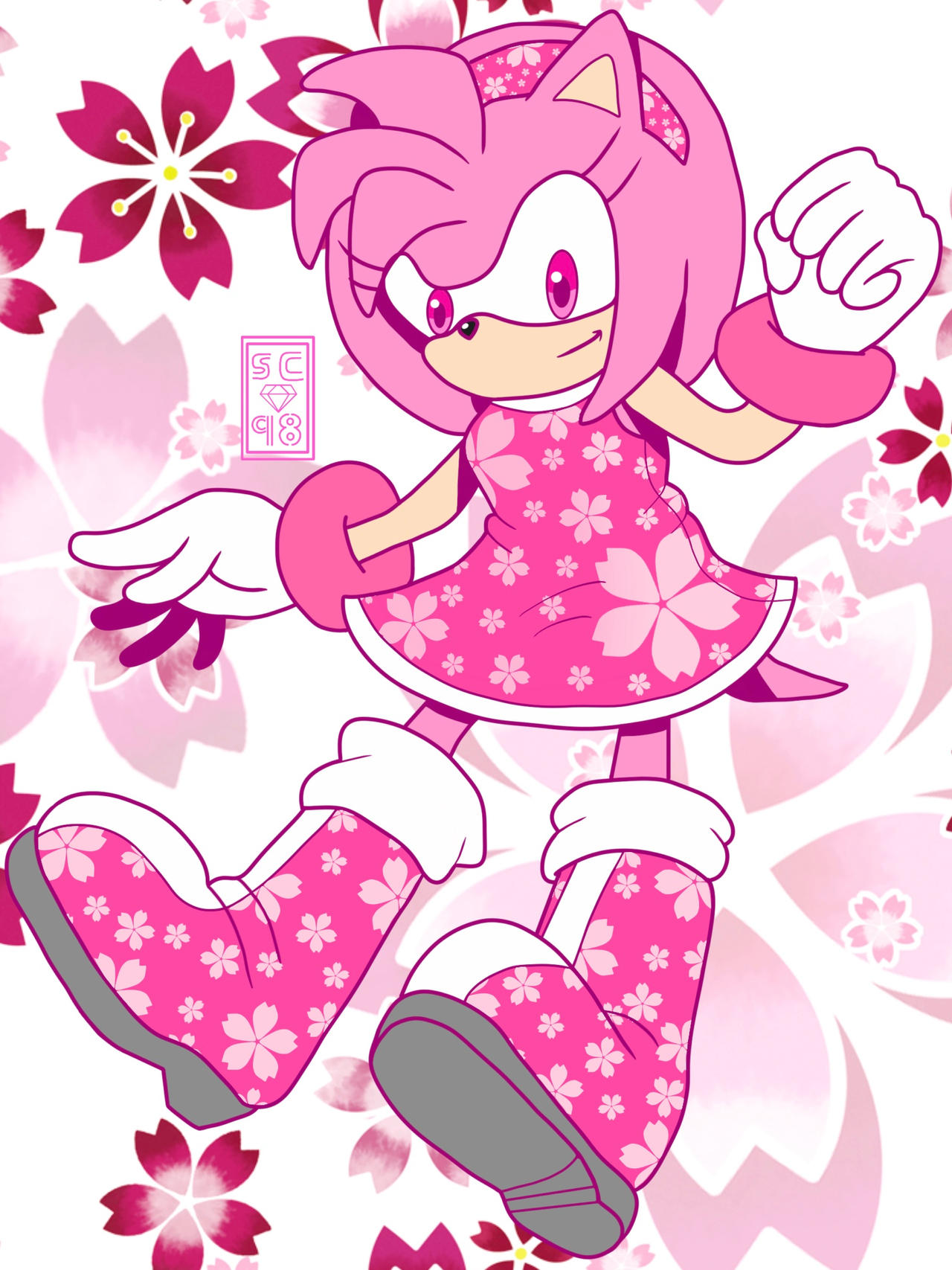 Sakura Amy Rose By Savannahcason On Deviantart