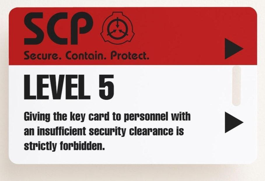 SCP Foundation Level 5 keycard by DamianAnothertale on DeviantArt SCP Foundation Level 5 keycard by DamianAnothertale on DeviantArt