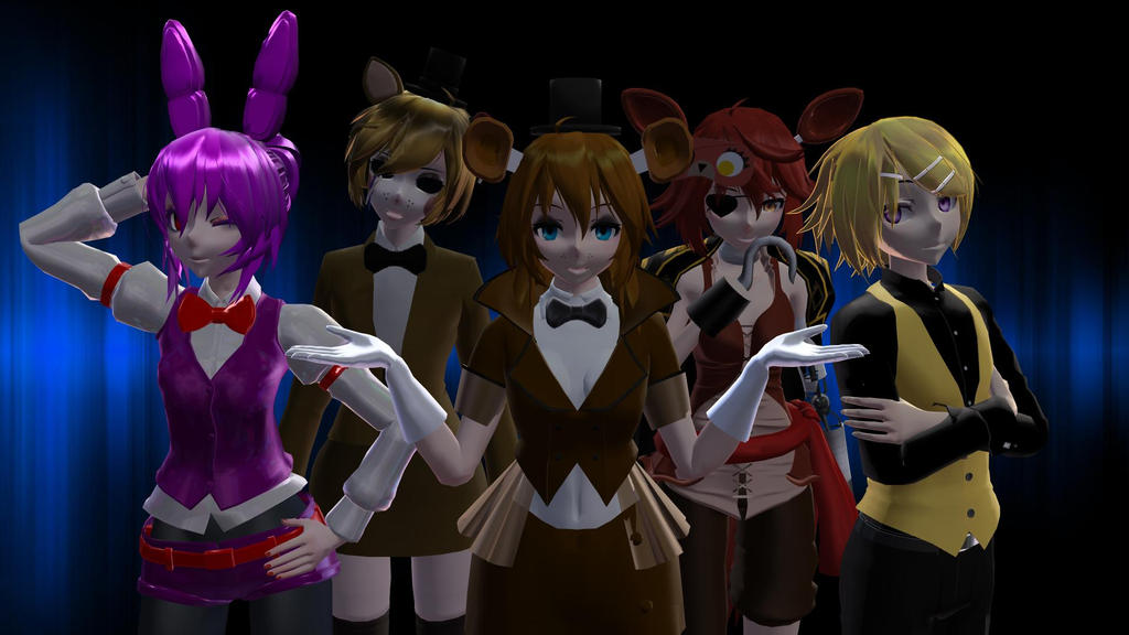 Fnaf 1 Genderbent Squad By Yeowoothepirate On Deviantart