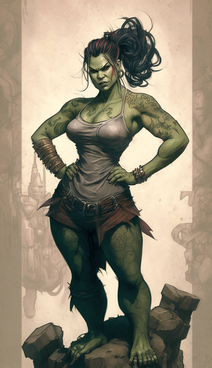 Half Orc Femme Ii By Thesmilingogre On Deviantart