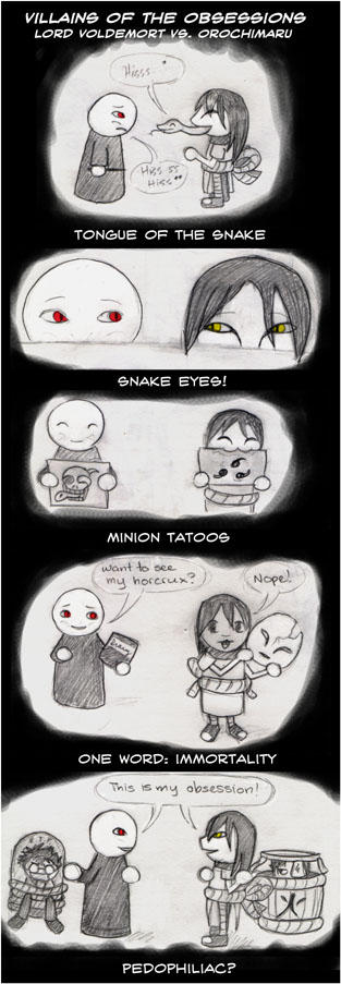 Orochimaru vs. Lord Voldemort by speckledbat on DeviantArt