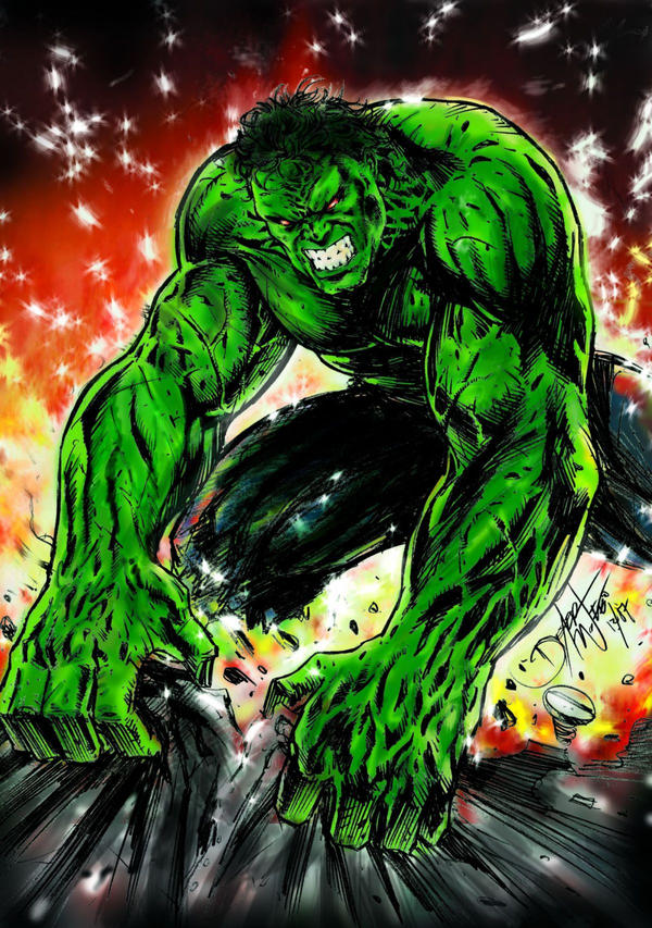 hulk colored by dexterwee on DeviantArt