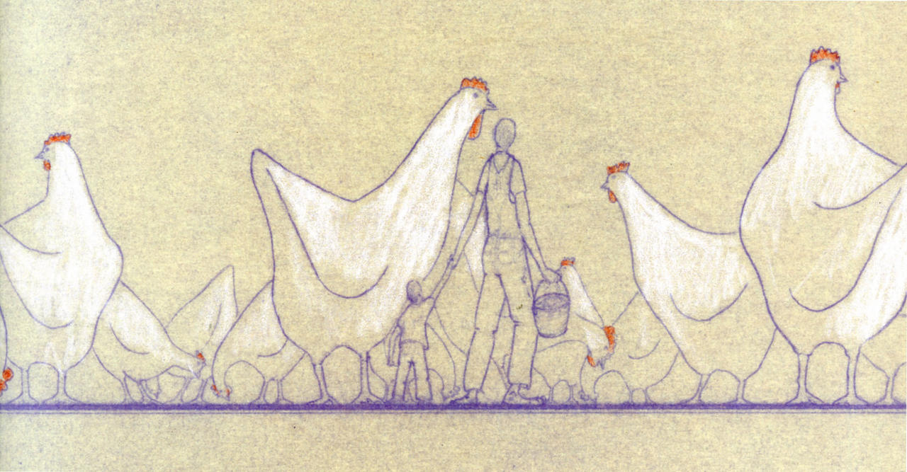 Feeding Chickens By Nickou On Deviantart