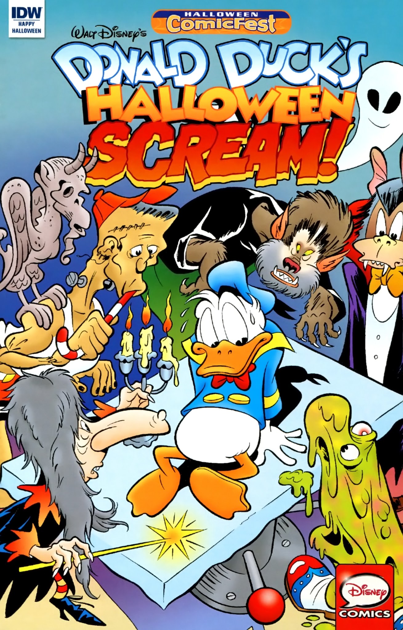 Donald Duck Halloween Scream Front Cover By Geedirosso On Deviantart