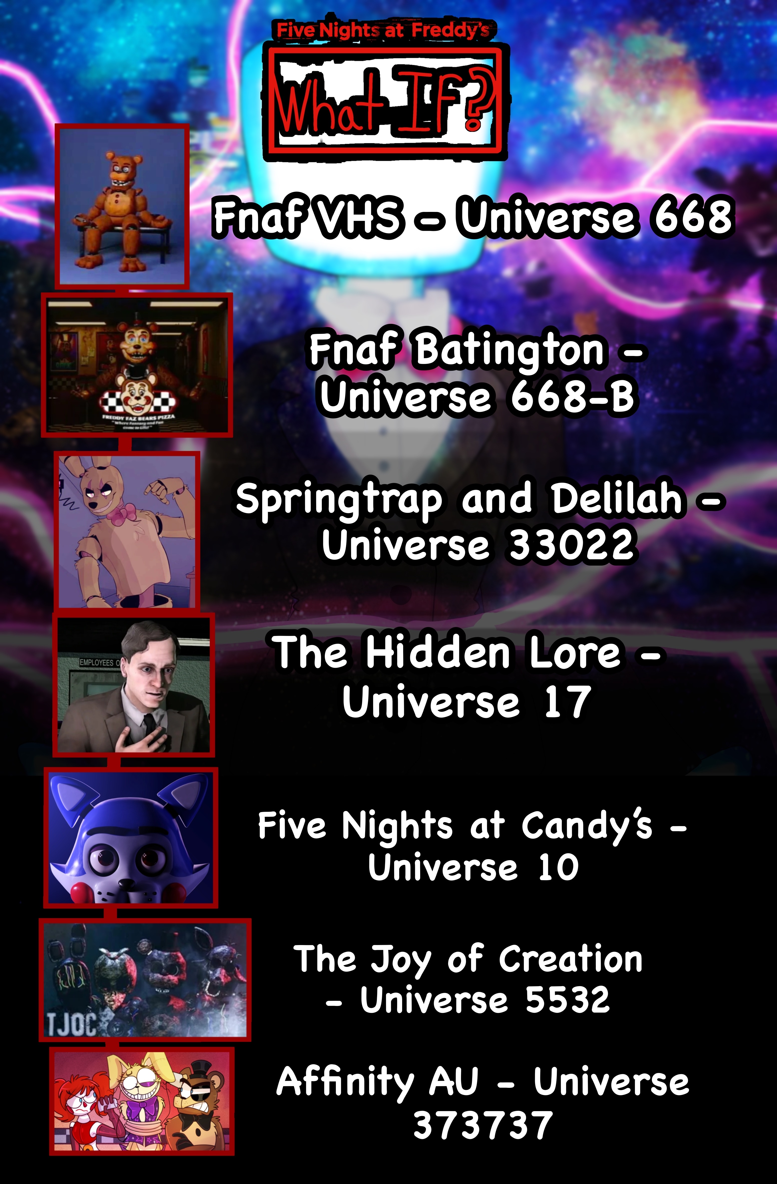 Fnaf Multiverse Designations Fnaf What If By Cintangallery On Deviantart
