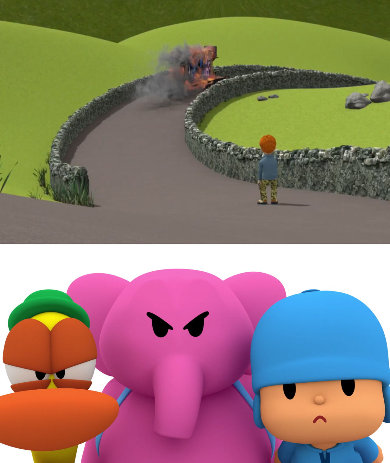 Pocoyo Pato And Elly Hates Normans Actions By Zmcdonald09 On Deviantart