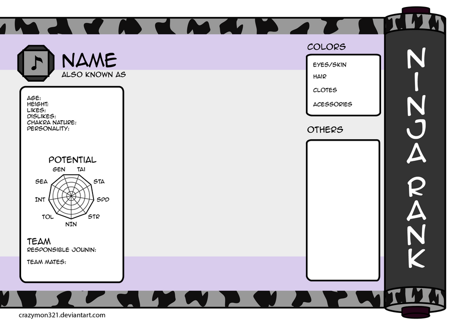 Oto Character Sheet - Blank by crazymon321 on DeviantArt Oto Character Sheet - Blank by crazymon321 on DeviantArt
