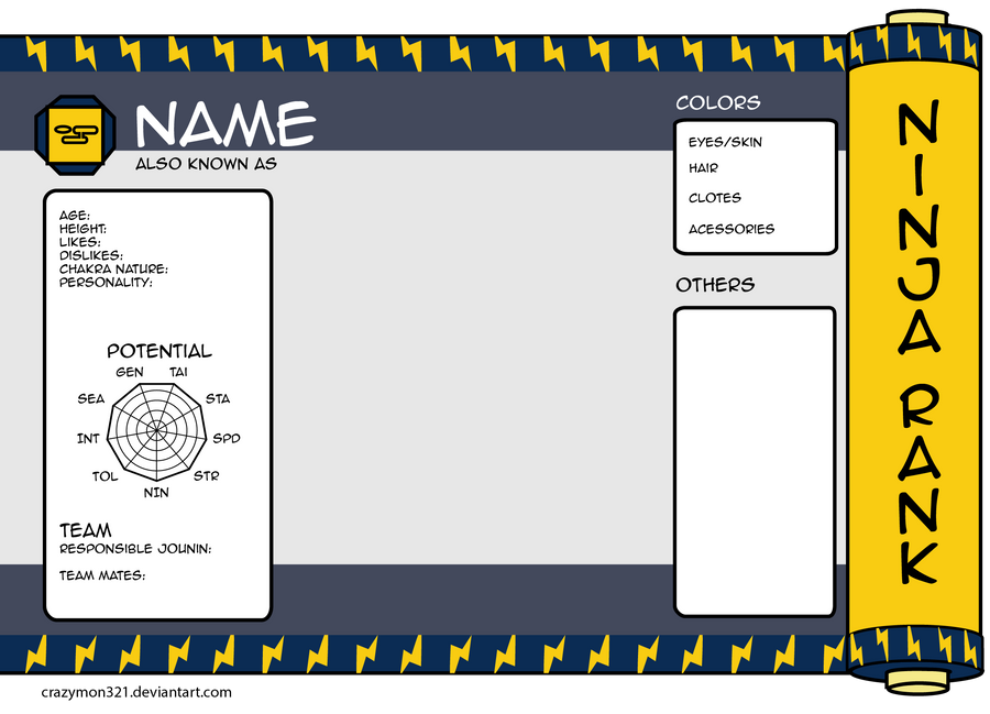 Kumo Character Sheet - Blank by crazymon321 on DeviantArt Kumo Character Sheet - Blank by crazymon321 on DeviantArt