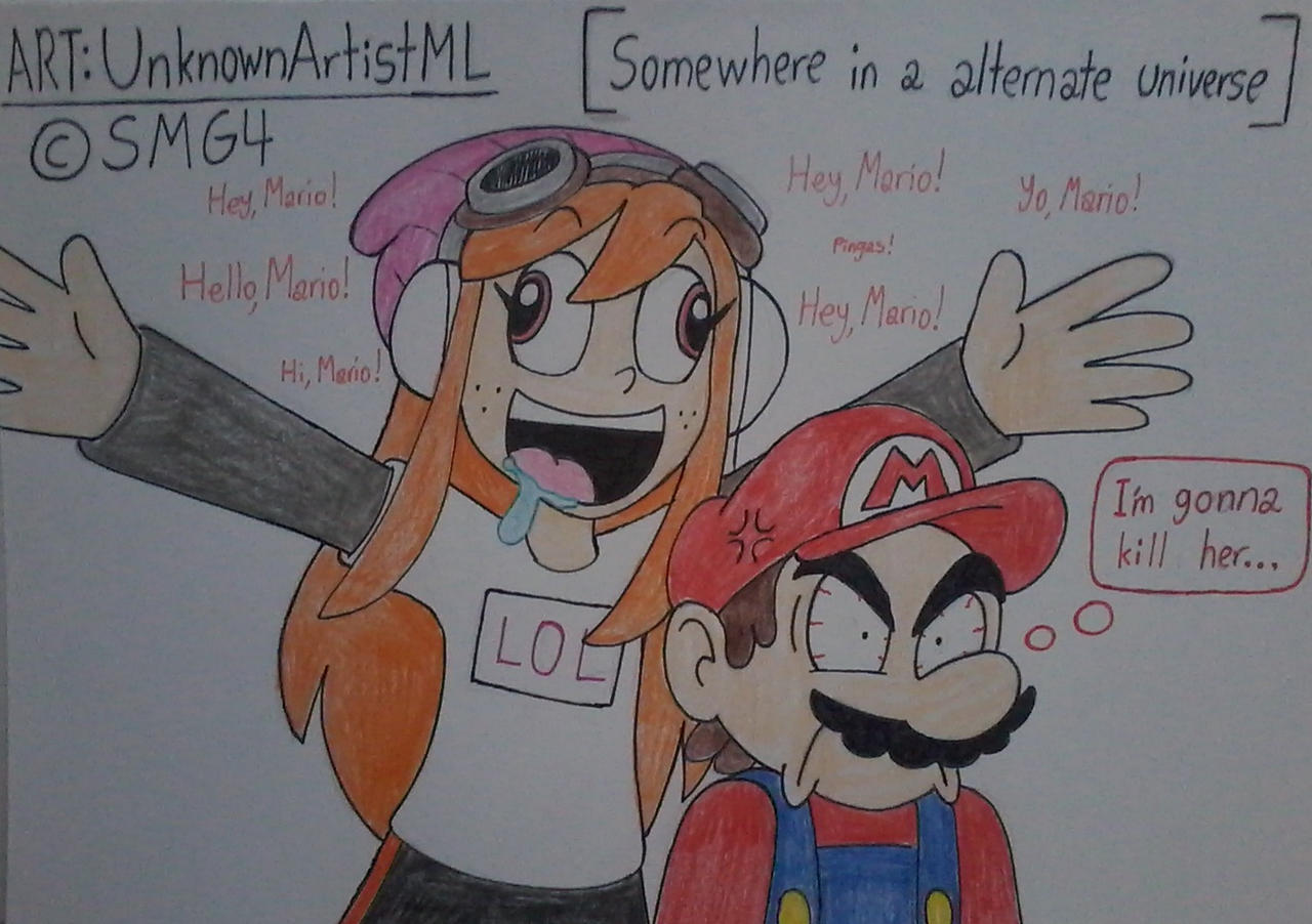 Meggy annoys Mario by UnknownArtistML on DeviantArt Meggy annoys Mario by UnknownArtistML on DeviantArt