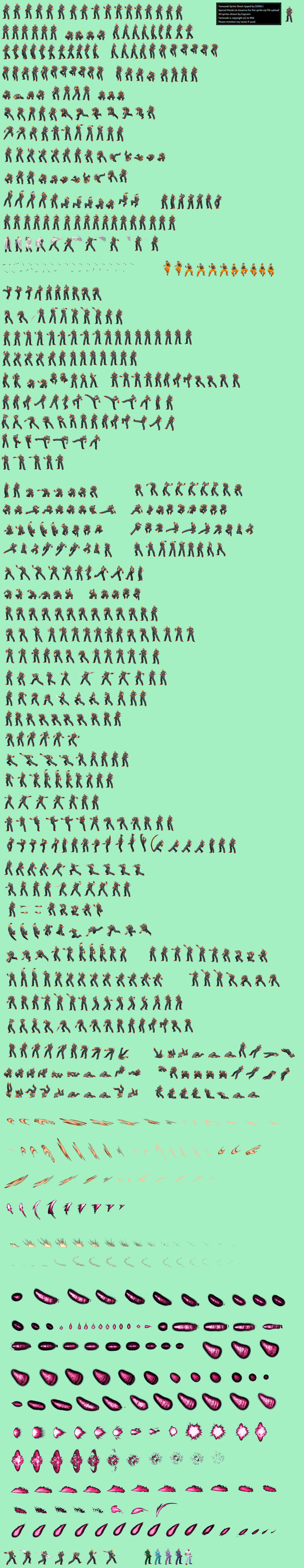 Capcom Vs Snk Yamazaki Sprite Sheet By Siil3ntj On Deviantart