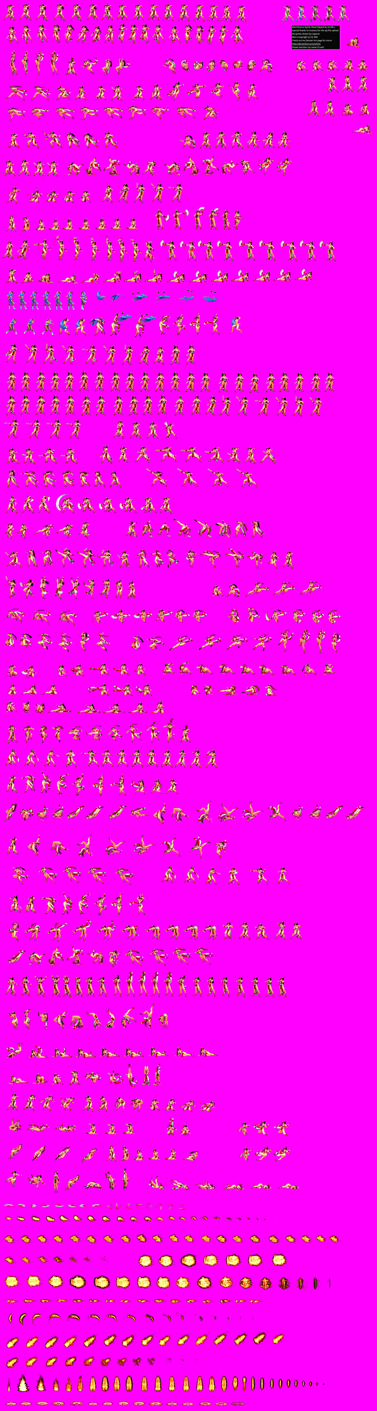 Mai Shiranui Capcom Vs Snk 2 Sprite Sheet By Siil3ntj On Deviantart
