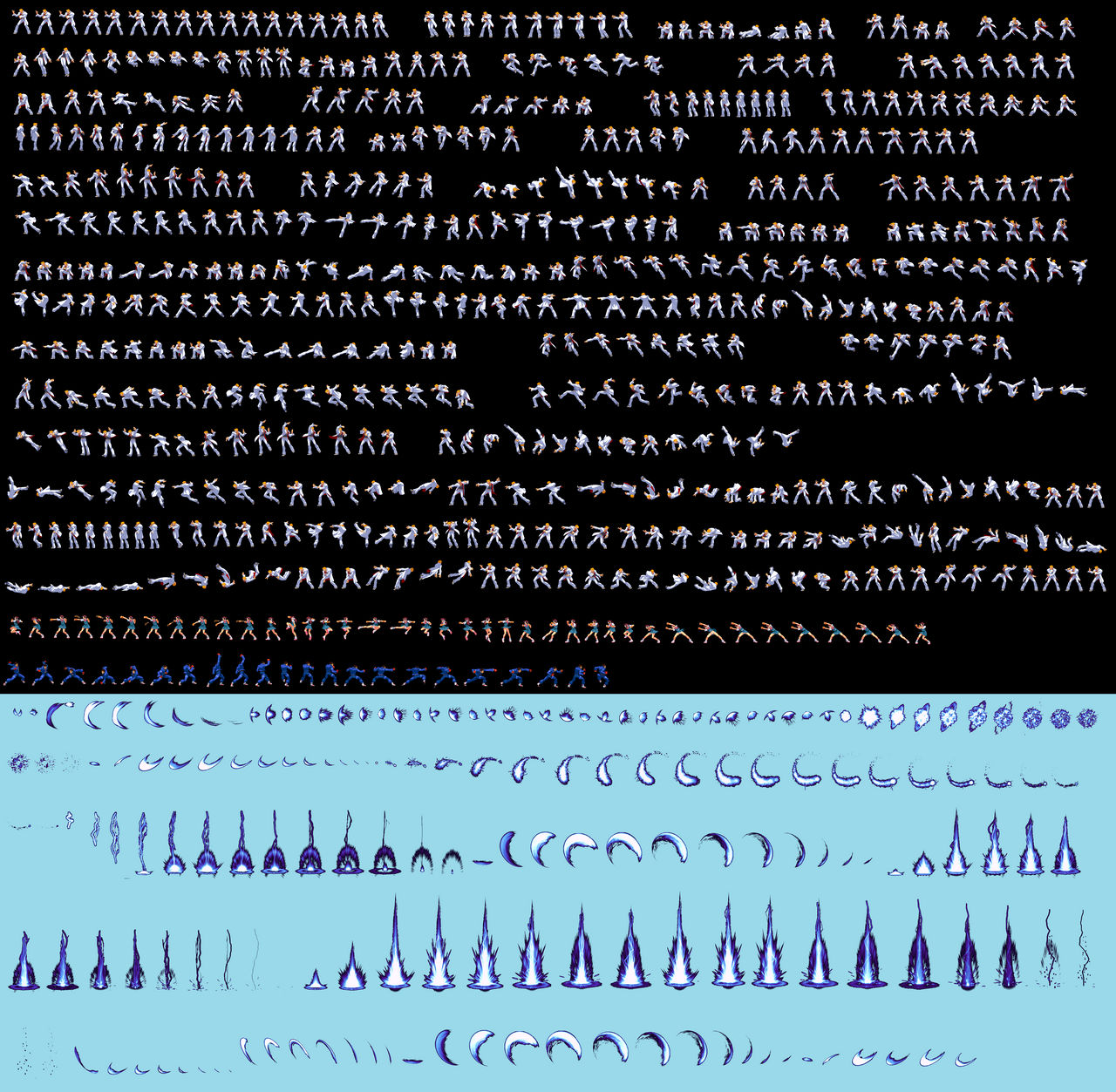 Kyosuke Capcom Vs Snk 2 Sprite Sheet By Siil3ntj On Deviantart