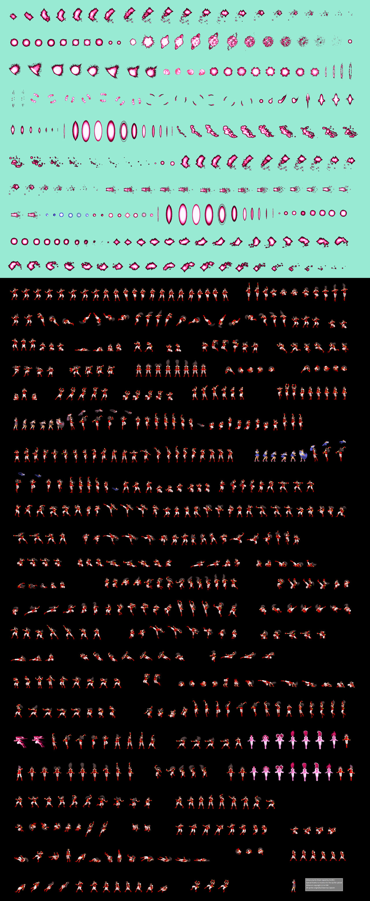 Athena Asamiya Capcom Vs Snk 2 Sprite Sheet By Siil3ntj On Deviantart