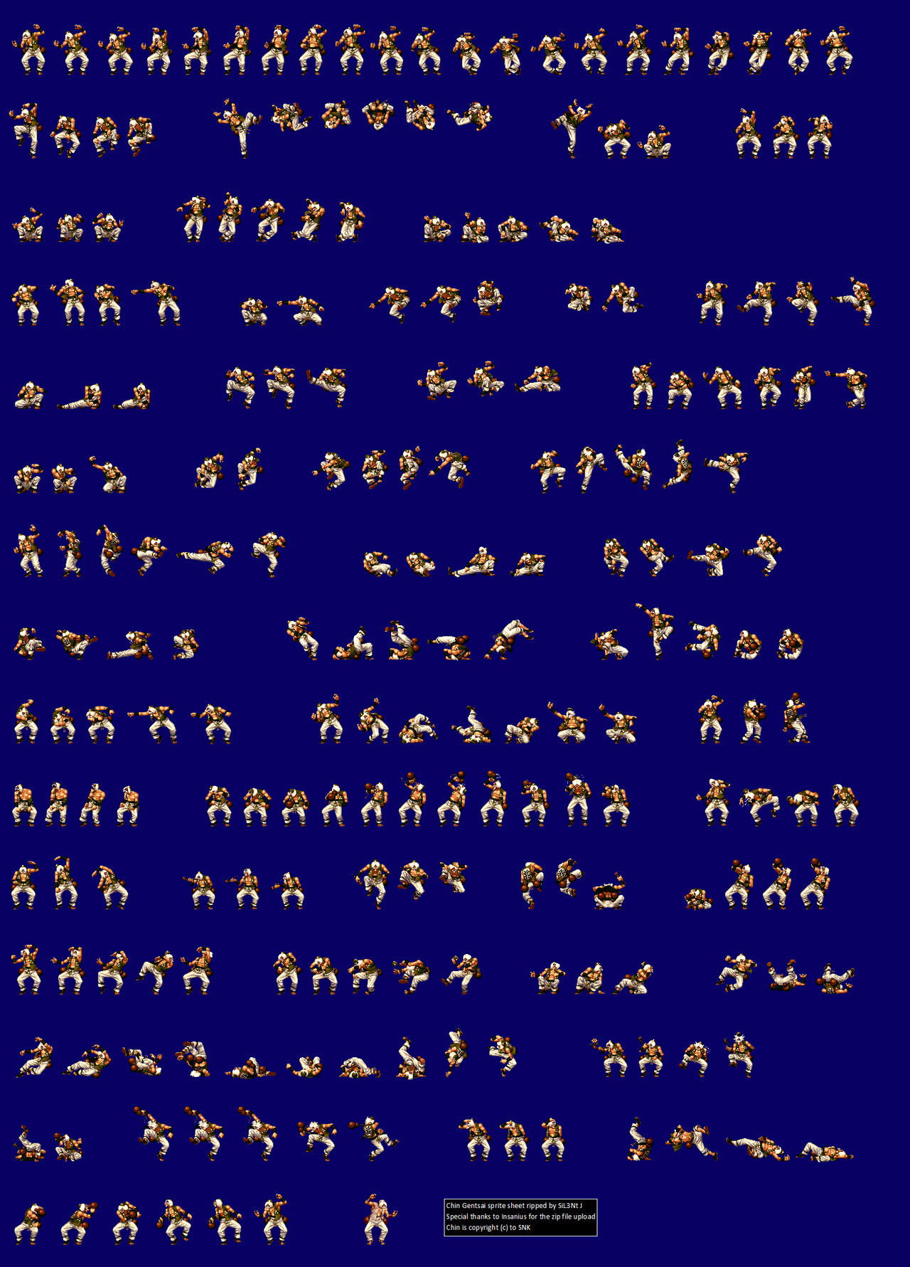 Chin Gentsai Kof 94 Sprite Sheet By Siil3ntj On Deviantart