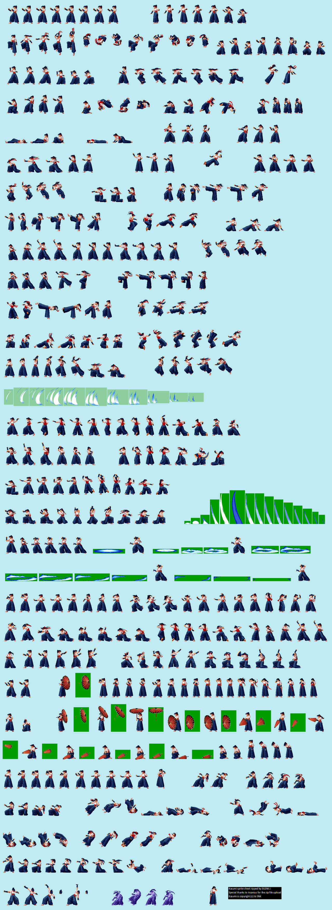 Kasumi Todoh Kof 11 Sprite Sheet By Siil3ntj On Deviantart