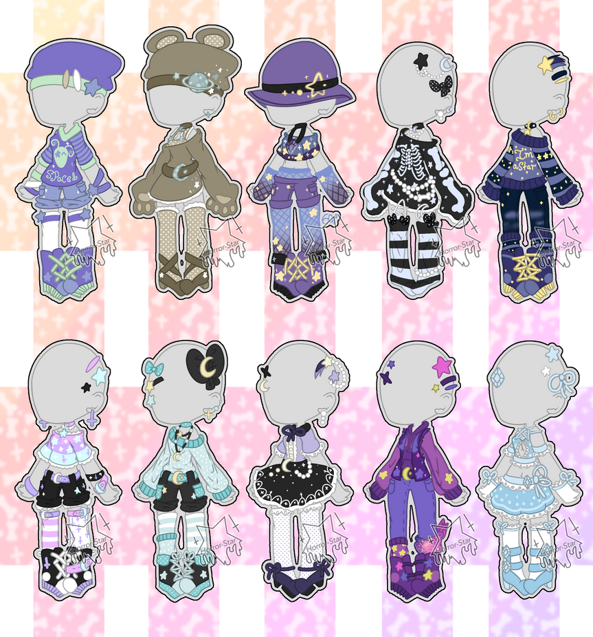Galaxy Outfit Adopts Closed~ By Horror Star On Deviantart