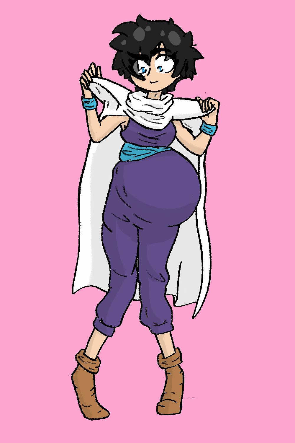 Pregnant Videl Gohans Gi By Elizapreg On Deviantart