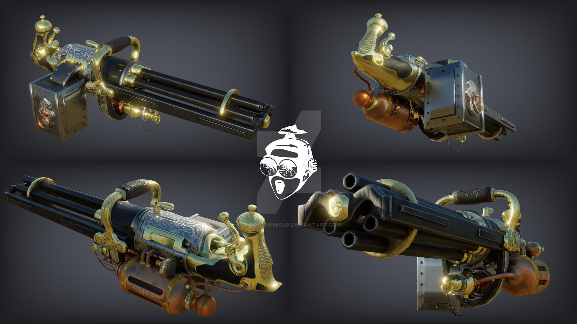 Steampunk Gatling Gun By Theonlykingjo On Deviantart