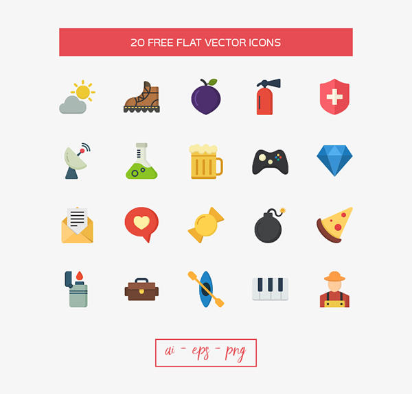 Free 20 Free Flat Vector Icons By Designslots On Deviantart