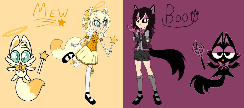 Mew And Boo By Selkina2000 On Deviantart