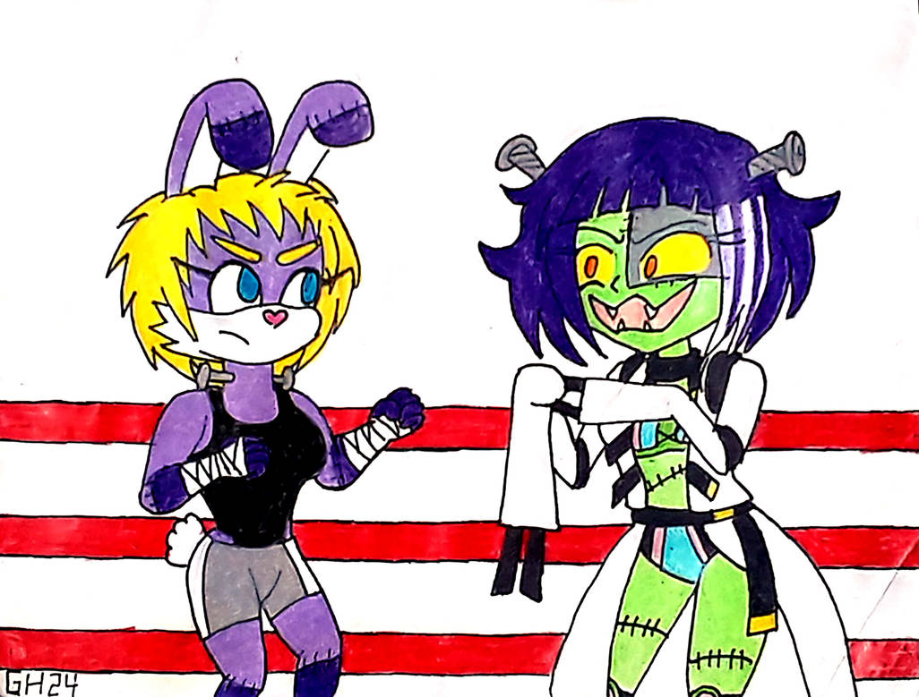 Frankenstein Girls Wrestling Mary Vs Maddy By Greenhood Station On Deviantart