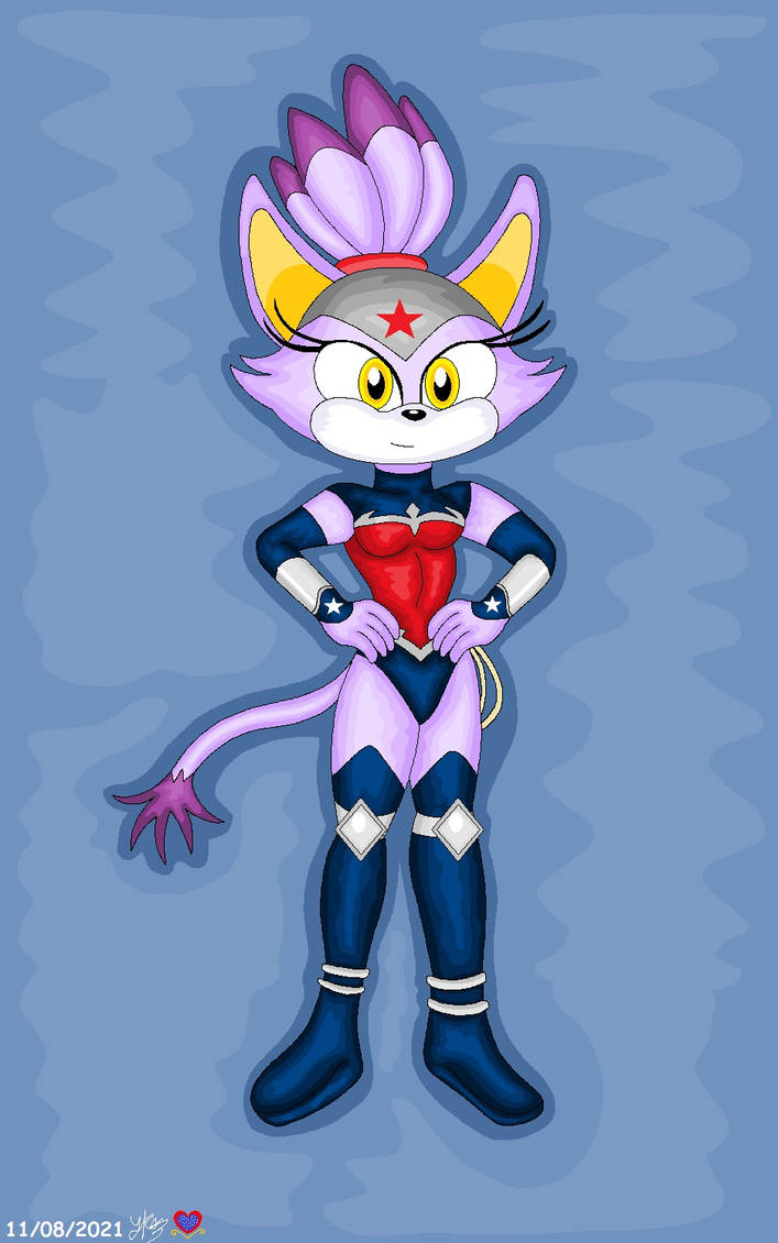 Blaze The Cat As Wonder Woman By Toon Princess On Deviantart