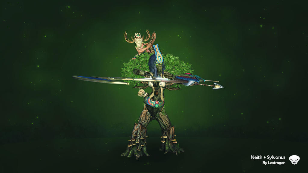 Smite Neith Sylvanus Crossover By Lextragon On Deviantart