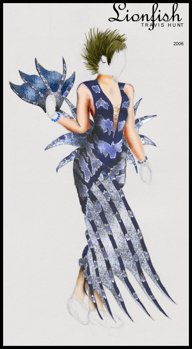 lionfish dress design -draft1. by blownspeaker on DeviantArt
