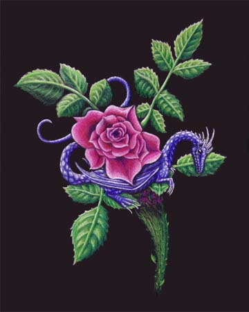 Rose Dragon by AdnamaSilverstone on DeviantArt