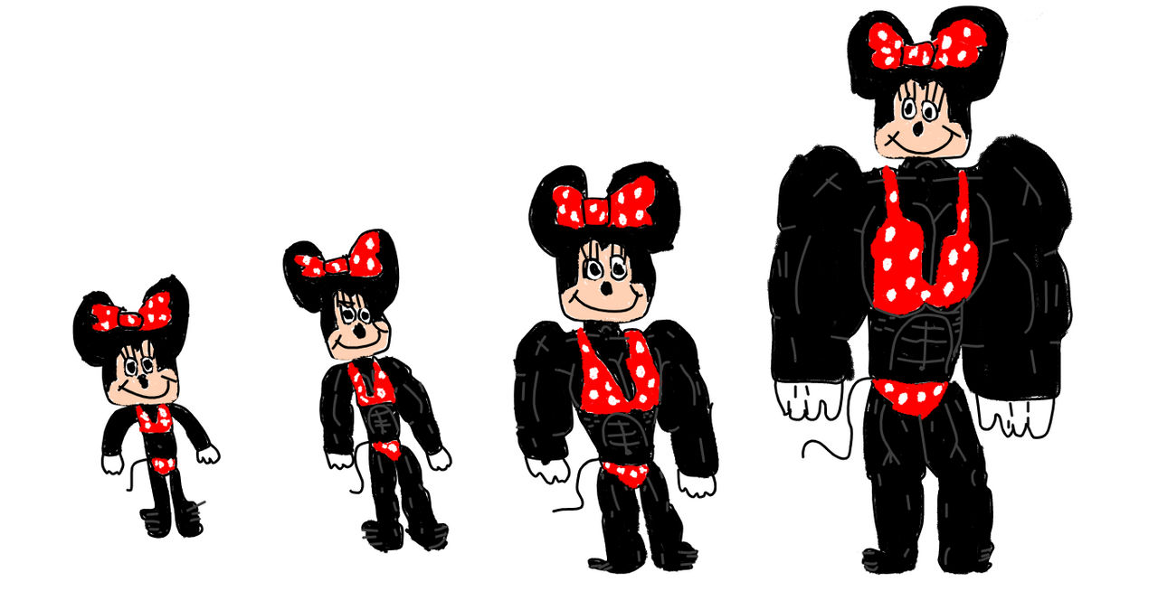 Minnie Mouse Muscle Growth By Simpsonsfanatic33 On Deviantart